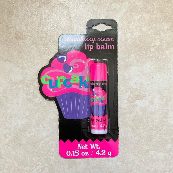 Makeup | Brand New Pink Strawberry Cream Cupcake Lip Balm | Poshmark